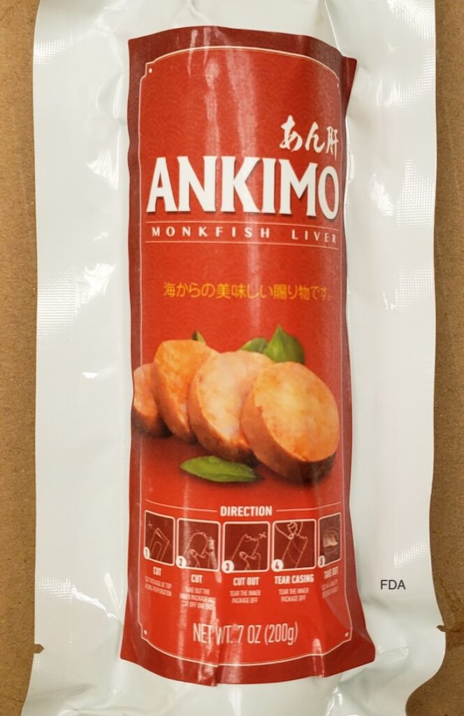 Ankimo Monkfish Liver Recalled For Undeclared Milk