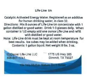 McDaniel Life-Line Water Recalled For Pseudomonas Aeruginosa