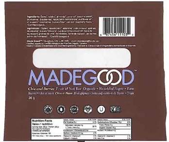 In Canada, Madegood Fruit & Nut Bars Recalled for Salmonella