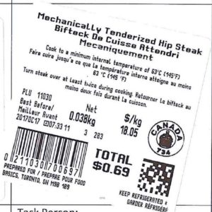 Mechanically Tenderized Steak Recalled for E. coli O157:H7