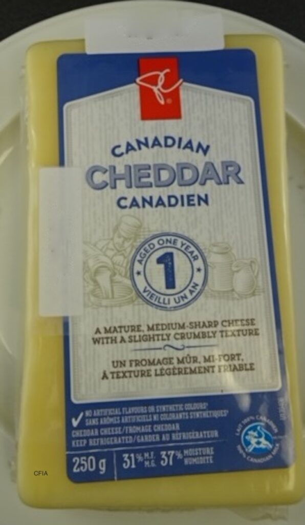 PC Canadian Cheddar Recalled For Possible Listeria