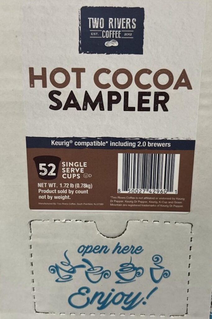 Two Rivers Coffee Peanut Butter Hot Chocolate Recalled